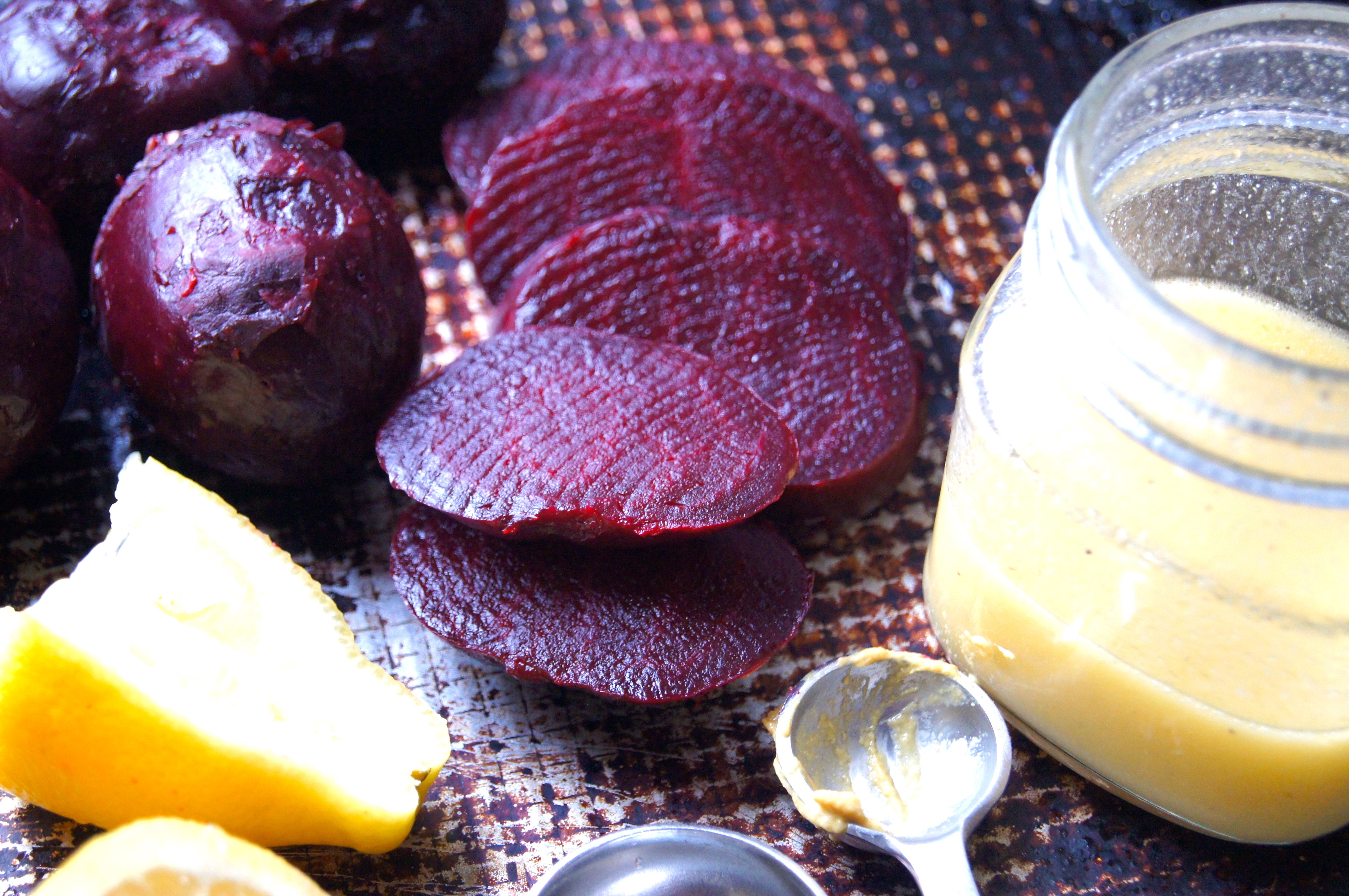Beet, Orange + Burrata Salad with Citrus Vinaigrette